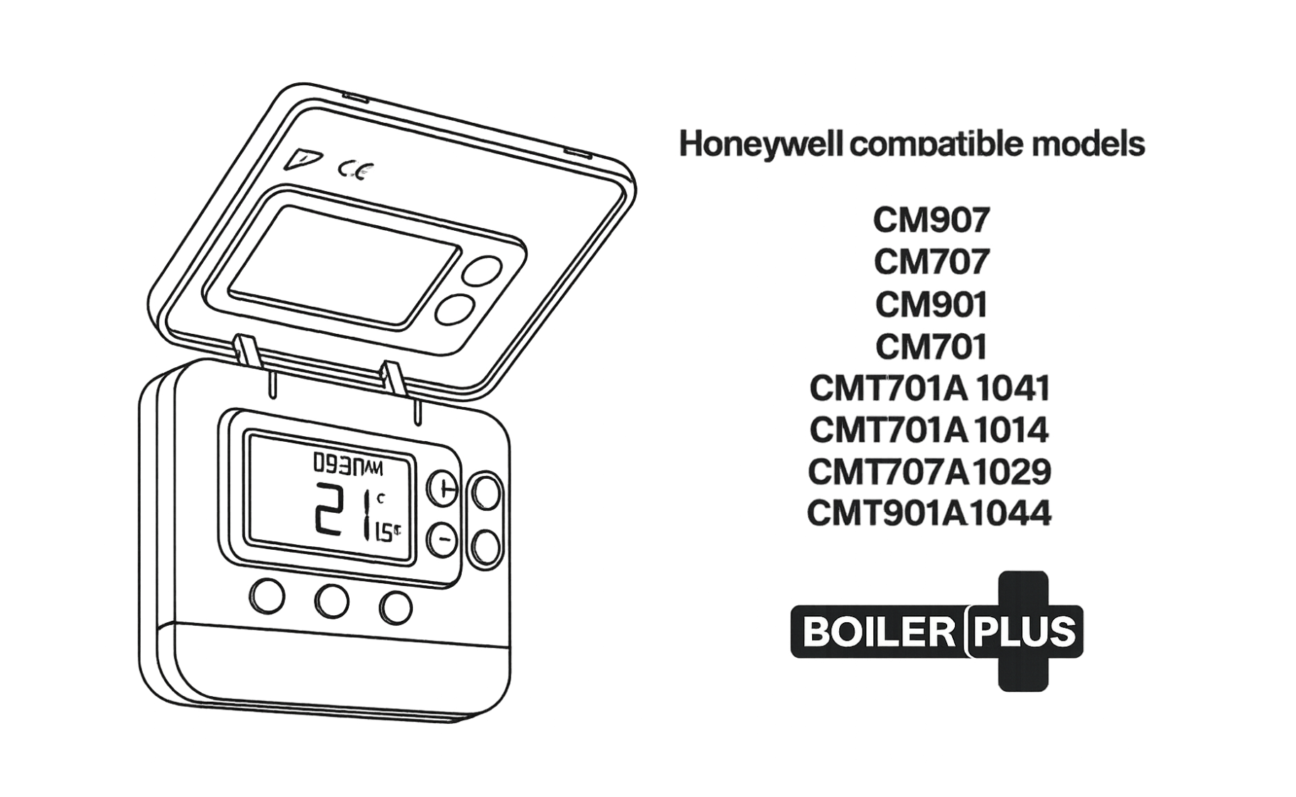 Honeywell CM907 CM901 CM707 CM701 CMT Wired Room Thermostat TTHWP - (E