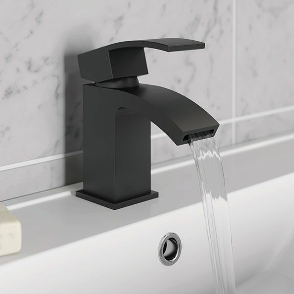 Fiuto Nero Mono Basin Mixer Tap | BLACK | Spares Direct | UK & Ireland